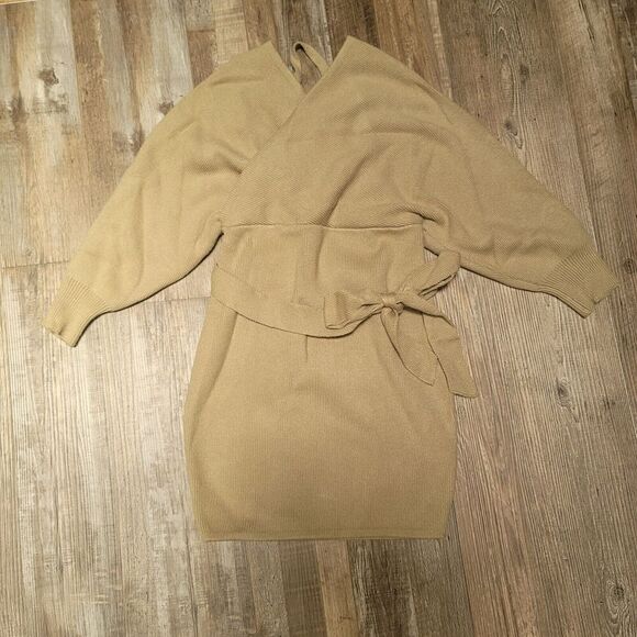 Lulus | Dresses | Elegant Tan Knit Dress | Poshmark